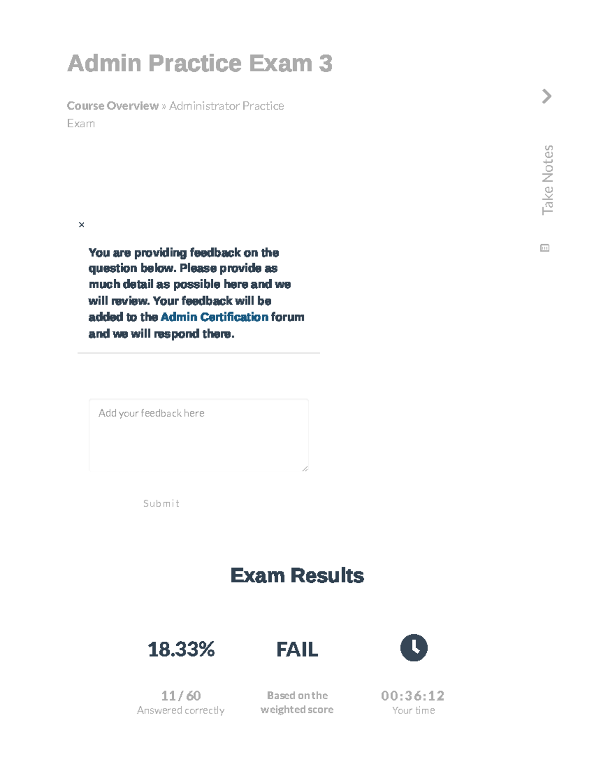 Admin Practice Exam 3 Feedback & Results Overview - focusonforce.com ...