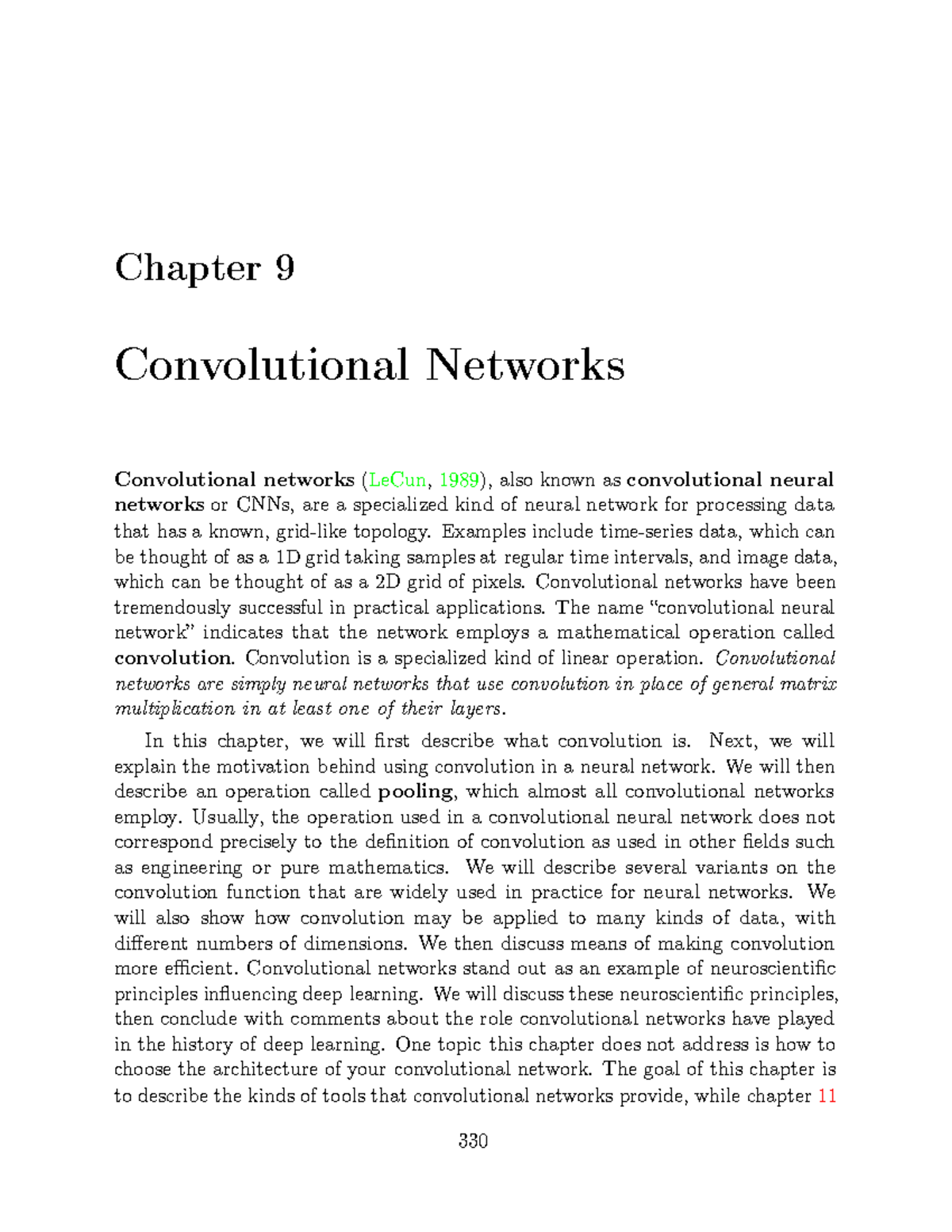 Chapter 9: Convolutional Networks (Module 4) Overview and Applications ...
