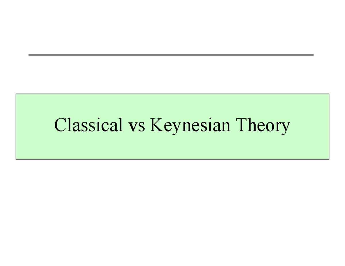 8) Classical business cycle and price and wage rigidity - Classical ...