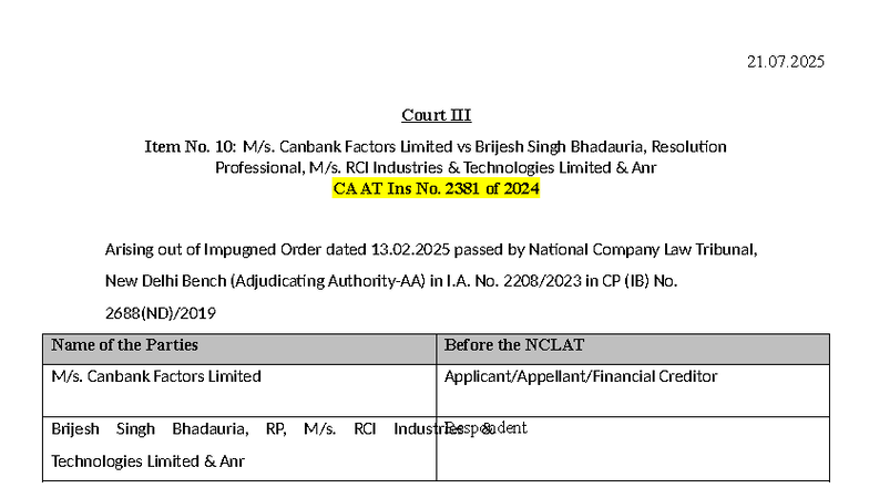 Order 66 Case Brief - CPC Notes for CA AT Ins No. 2381 of 2024 - Studocu