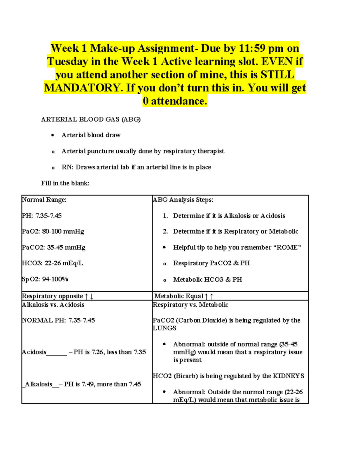 Week 1 Make-up Assignment-1 - Week 1 Make-up Assignment- Due by 11:59 ...