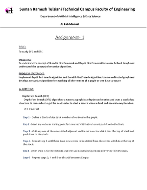 AI Insem Q Paper - TE. (310253: Artificial Intelligence) - Studocu