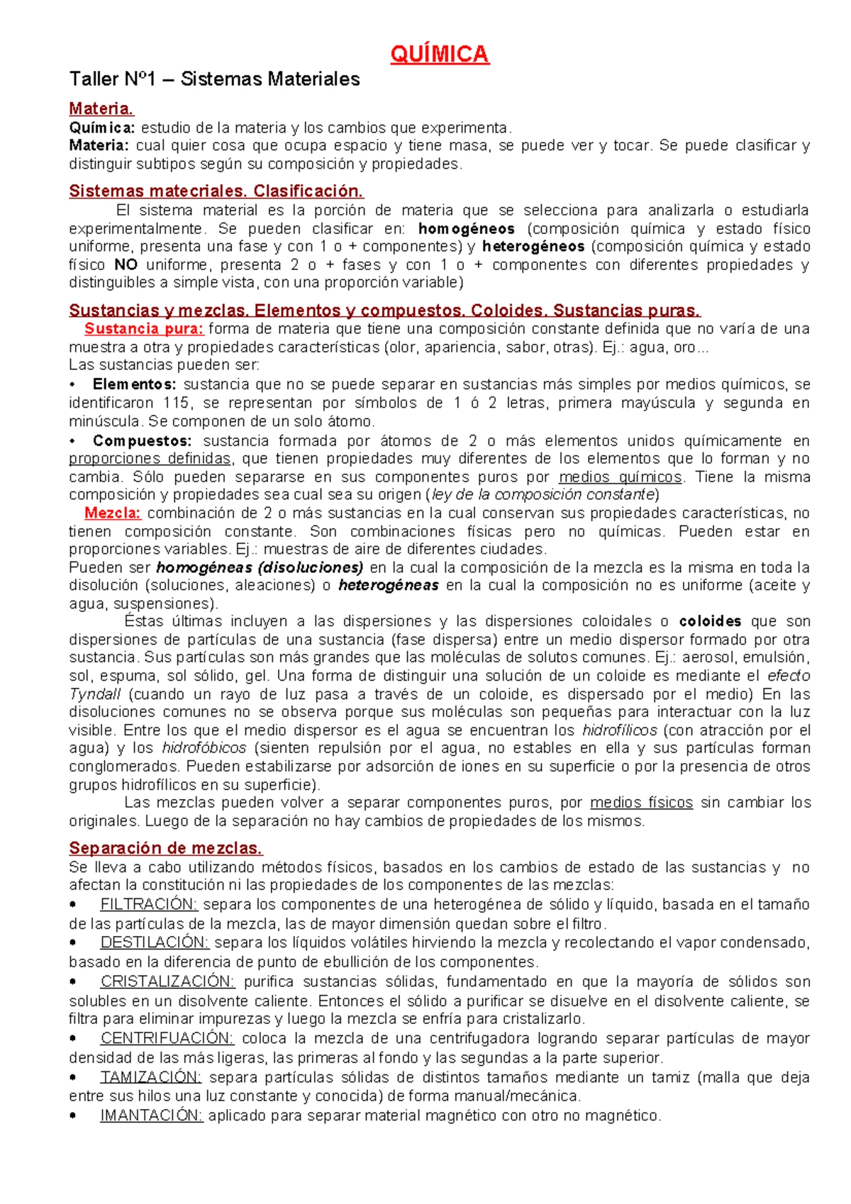 Resumen de Nomenclatura Química Inorgánica: Sistema Stock y Tradicional - Studocu