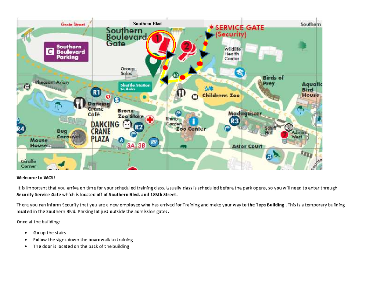 Map and Instructions for Tops2 Training Room Access - Studocu