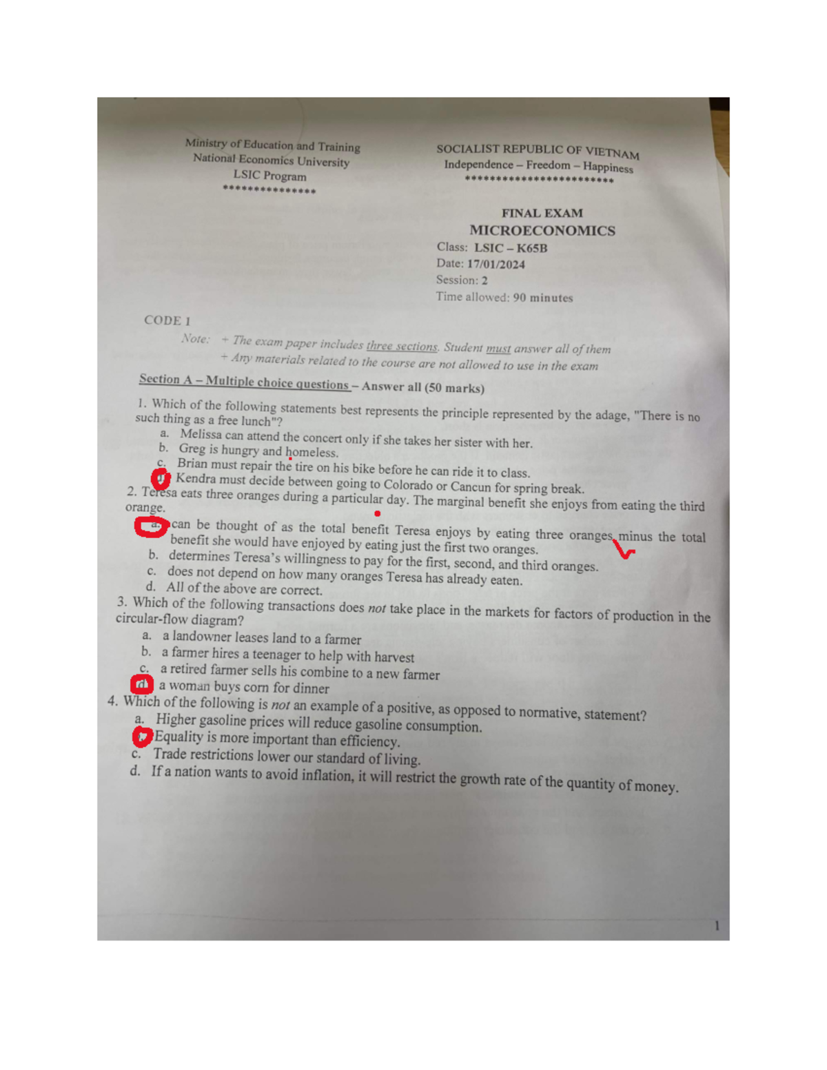 LSIC-Final-Test-K65-Solution-1 - kinh tế vi mô 2 - New NSB = Old NSB ...