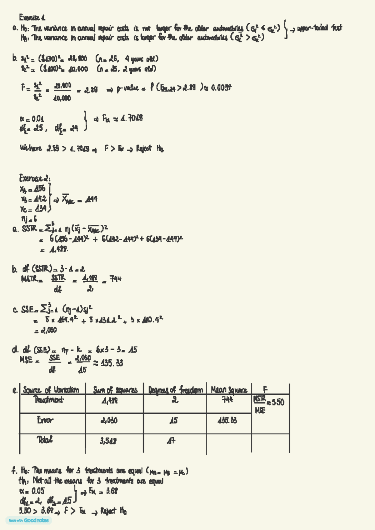 Statistical Analysis Exercises: Homework 14 (Course Code: STA101) - Studocu