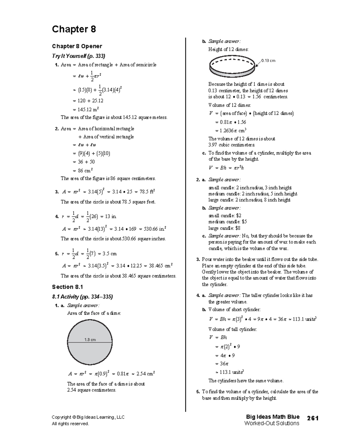 Chapter 8 Worked-Out Solutions for Big Ideas Math Blue (U8) - Studocu