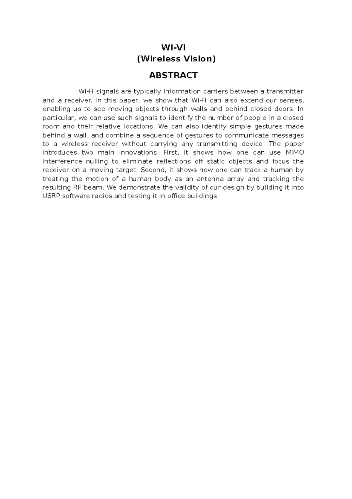 Wireless Vision: Advancements in Through-Wall Human Tracking (254154764 ...