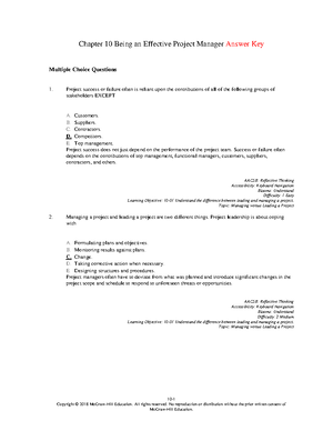 Project Management The Managerial Process Chap 09 Solution Manual - Chapter 9 Reducing Project ...