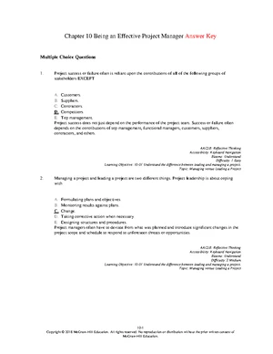 Project Management The Managerial Process Chap 03 Test Bank - 3 ...