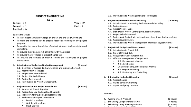 CE 3.6: Introduction to Project Planning with MS Project - Lecture ...