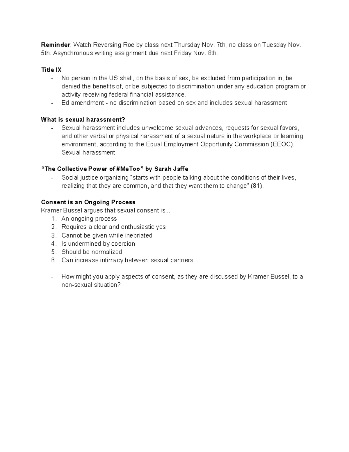 Title IX Overview: Understanding Sexual Harassment & Consent Issues ...