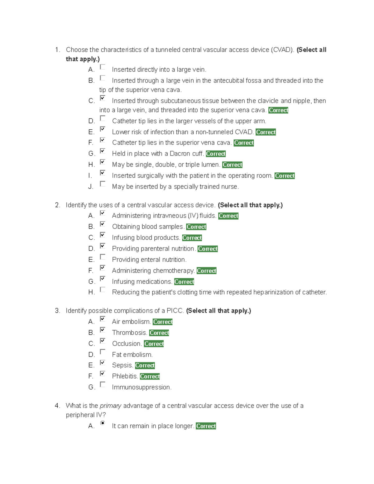 Unit 14 CVAD Lesson 1 Post Test Review and Key Concepts - Studocu