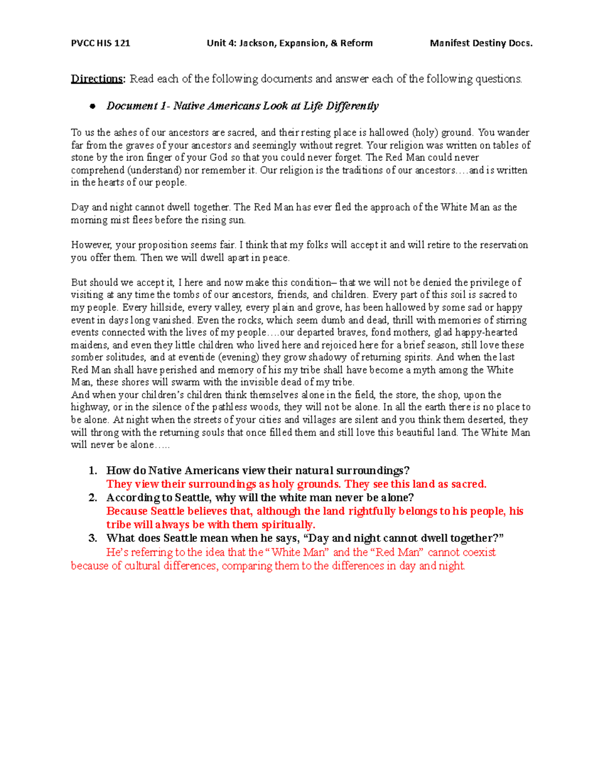 Summative Assignment- Manifest Destiny Westward Expansion Doc - 5483794 ...