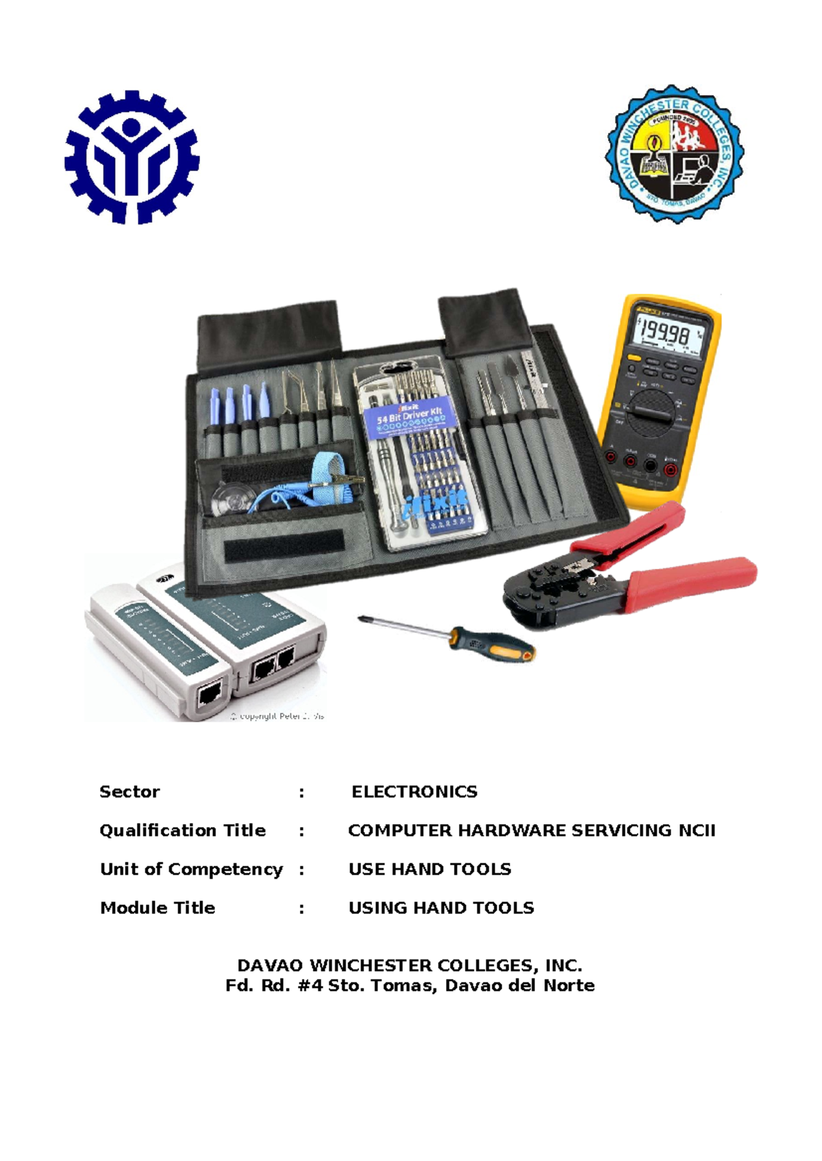 Computer Systems Servicing NCII: Using Hand Tools Module Guide - Studocu