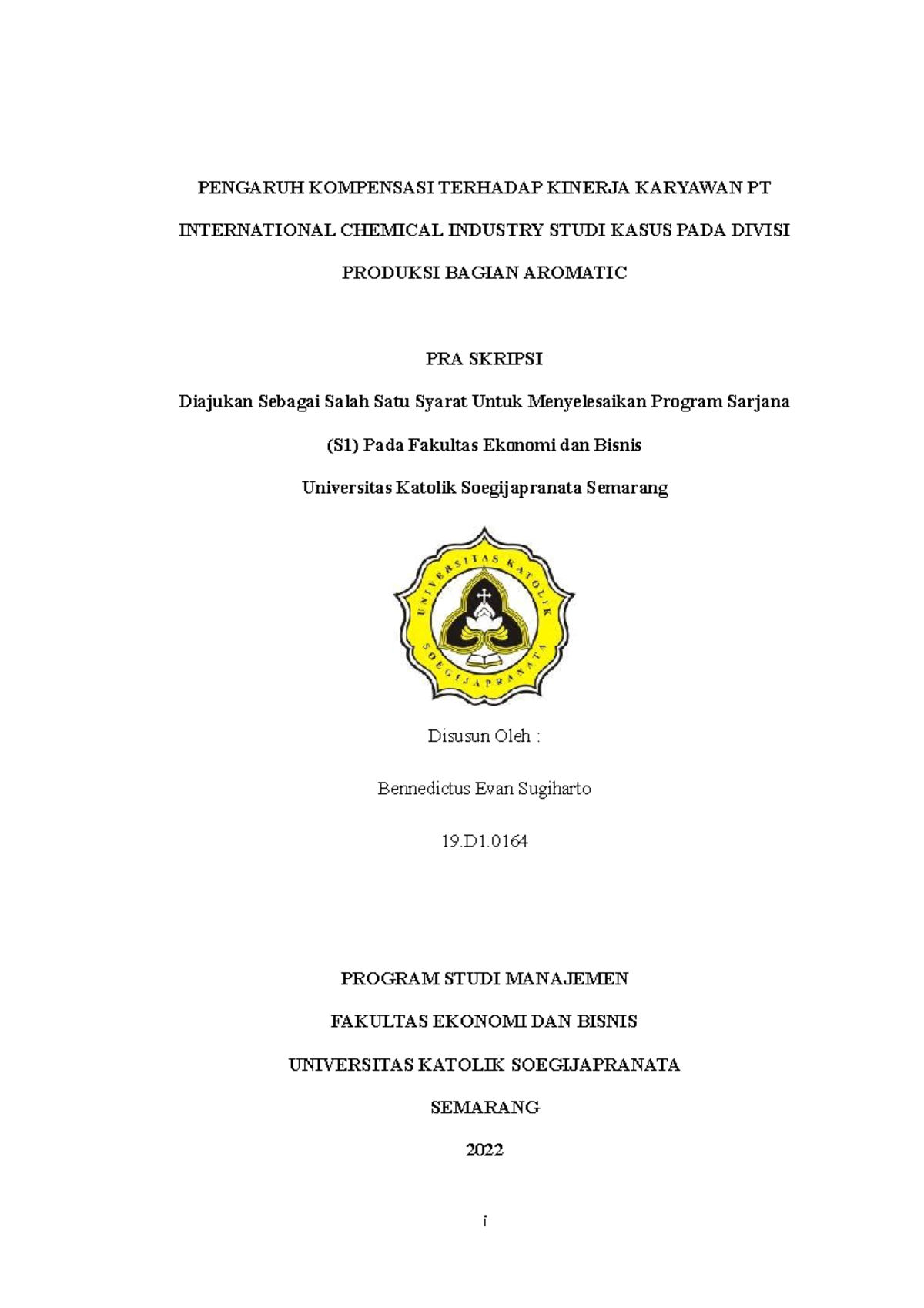 Pengaruh Kompensasi terhadap Kinerja Karyawan PT International Chemical ...