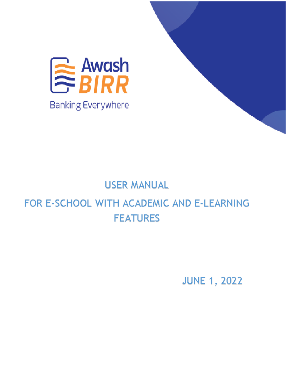 User Manual for E-School Management System Features & Setup Guide - Studocu