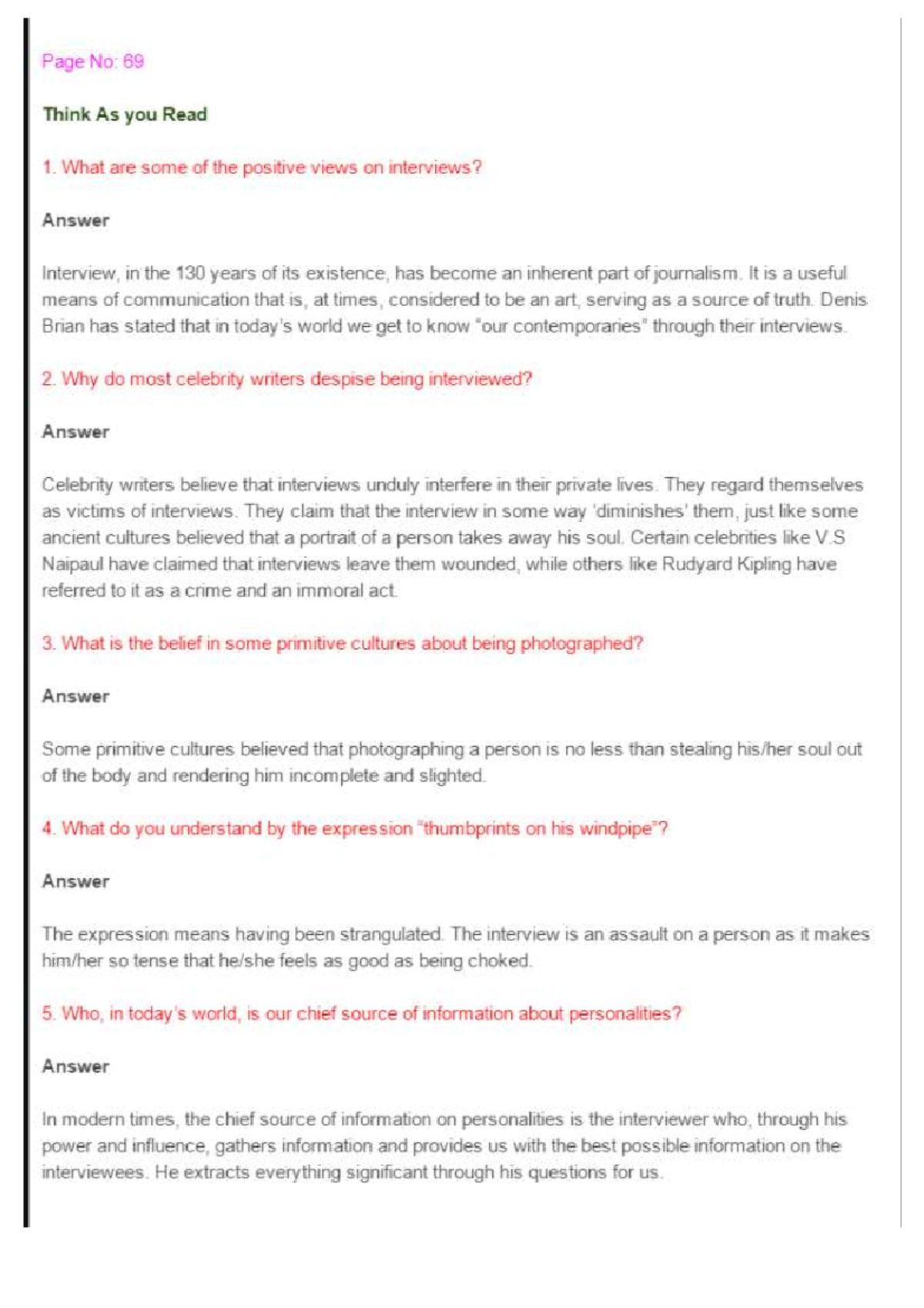 The Interview - Chapter Notes (ENG 101) - Studocu