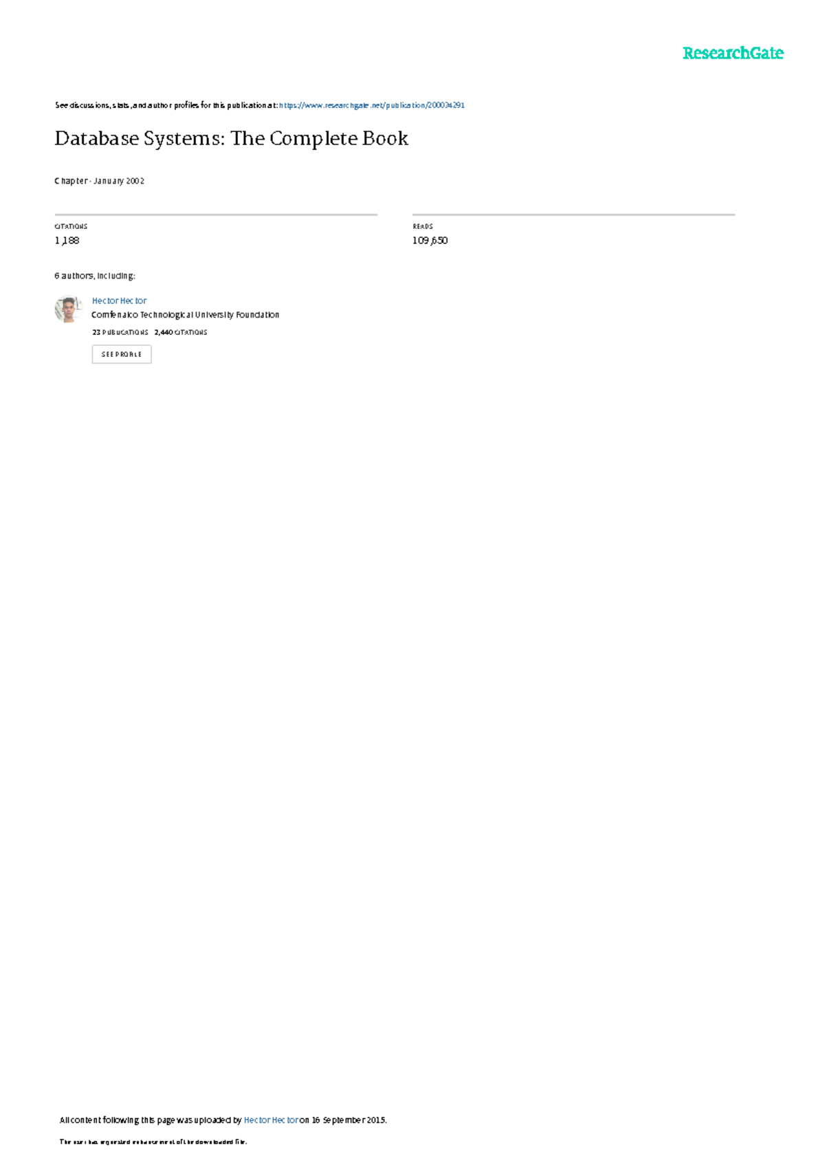 Database Systems The Complete Book - See discussions, stats, and author ...
