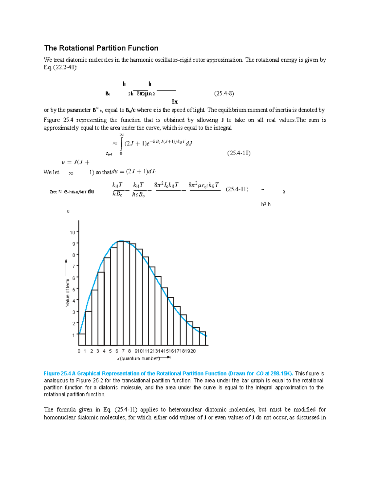The Rotational Partition Function: Analyzing Diatomic Molecules - Studocu