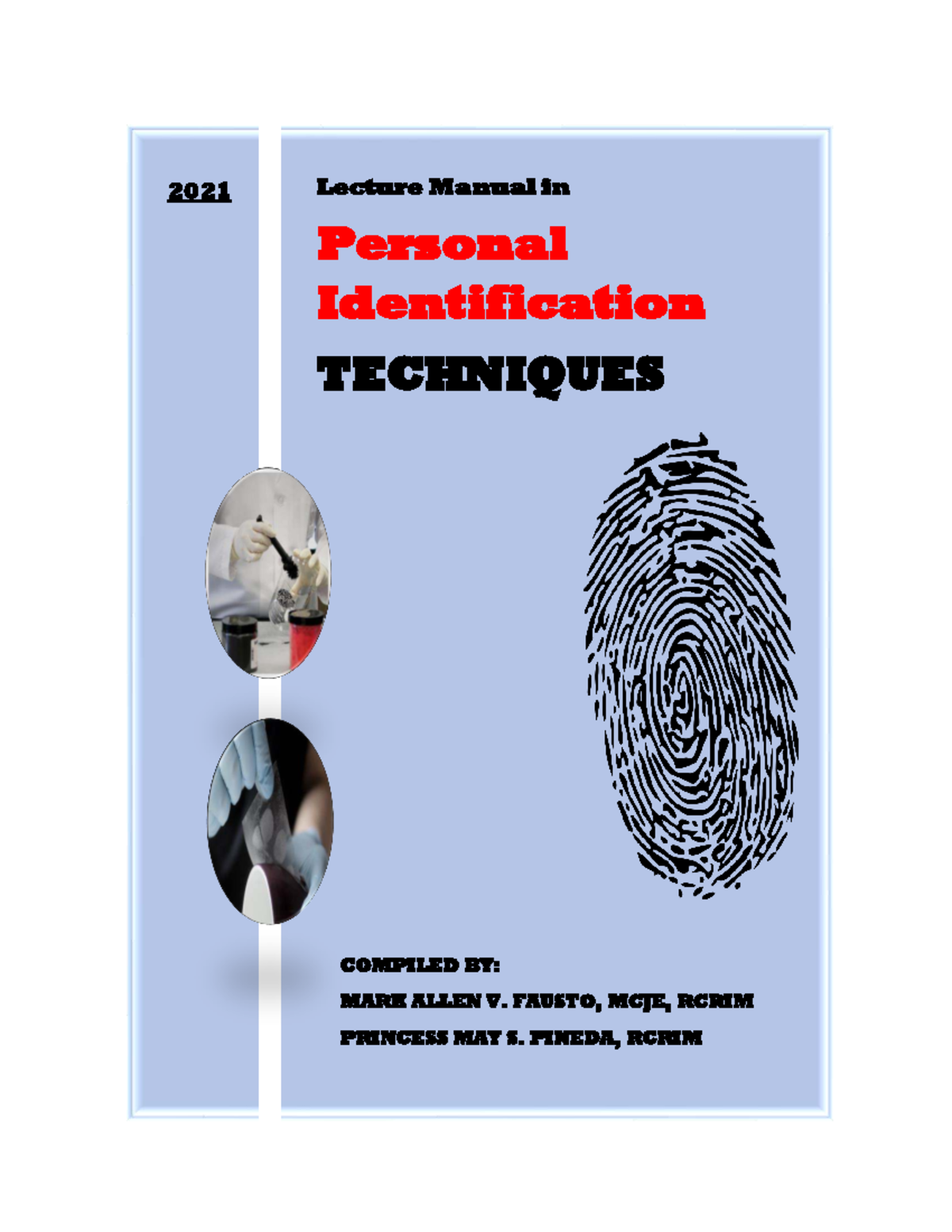 Forensic 2 Personal Identification - Lecture Manual in Personal ...