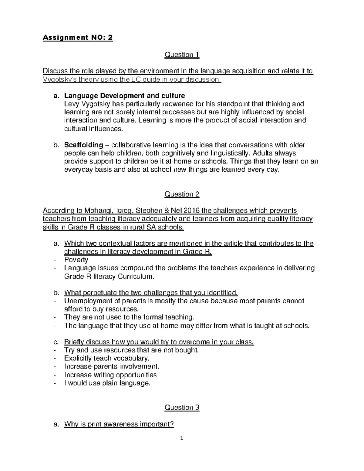 TPS2601 Assignment 3: Exploring CAPS Policies & Assessment Guidelines - Studocu