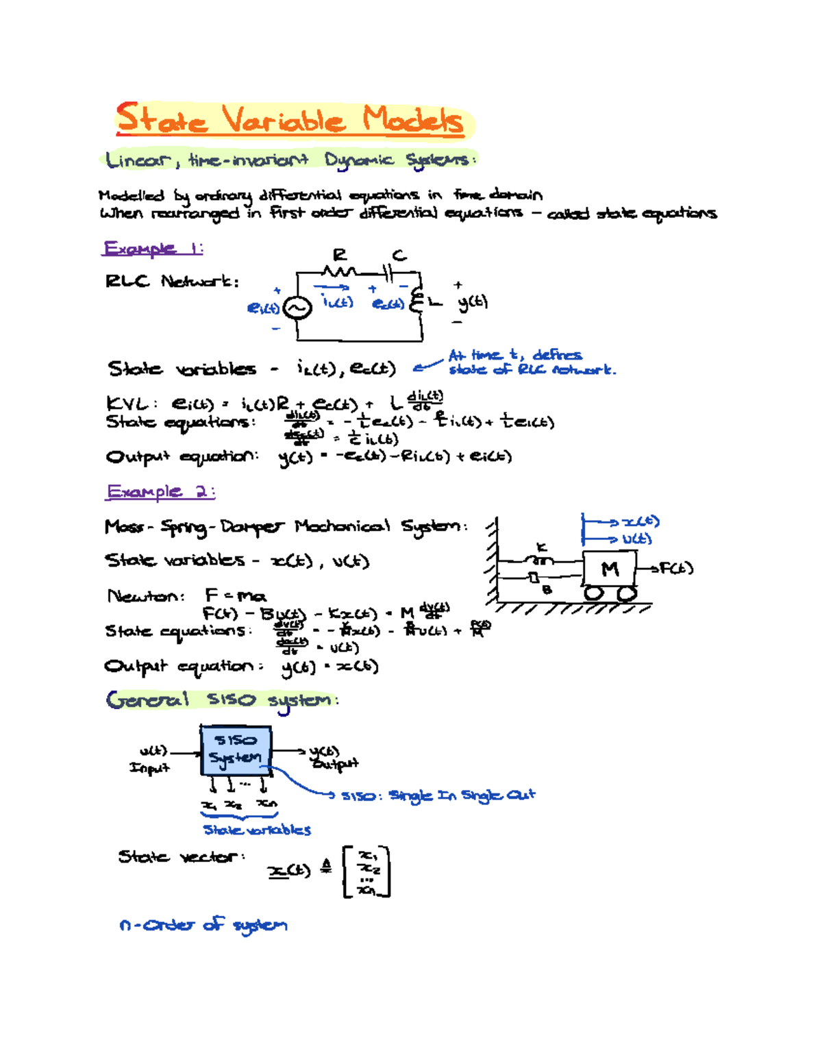 BS344 Chapter 5 - Analyzing Control Systems with State Variables - Studocu