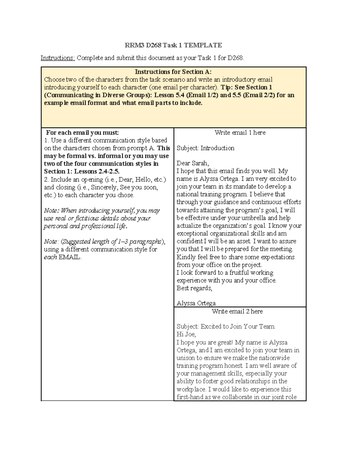 Final submission Template 1 - RRM3 D268 Task 1 TEMPLATE Instructions ...