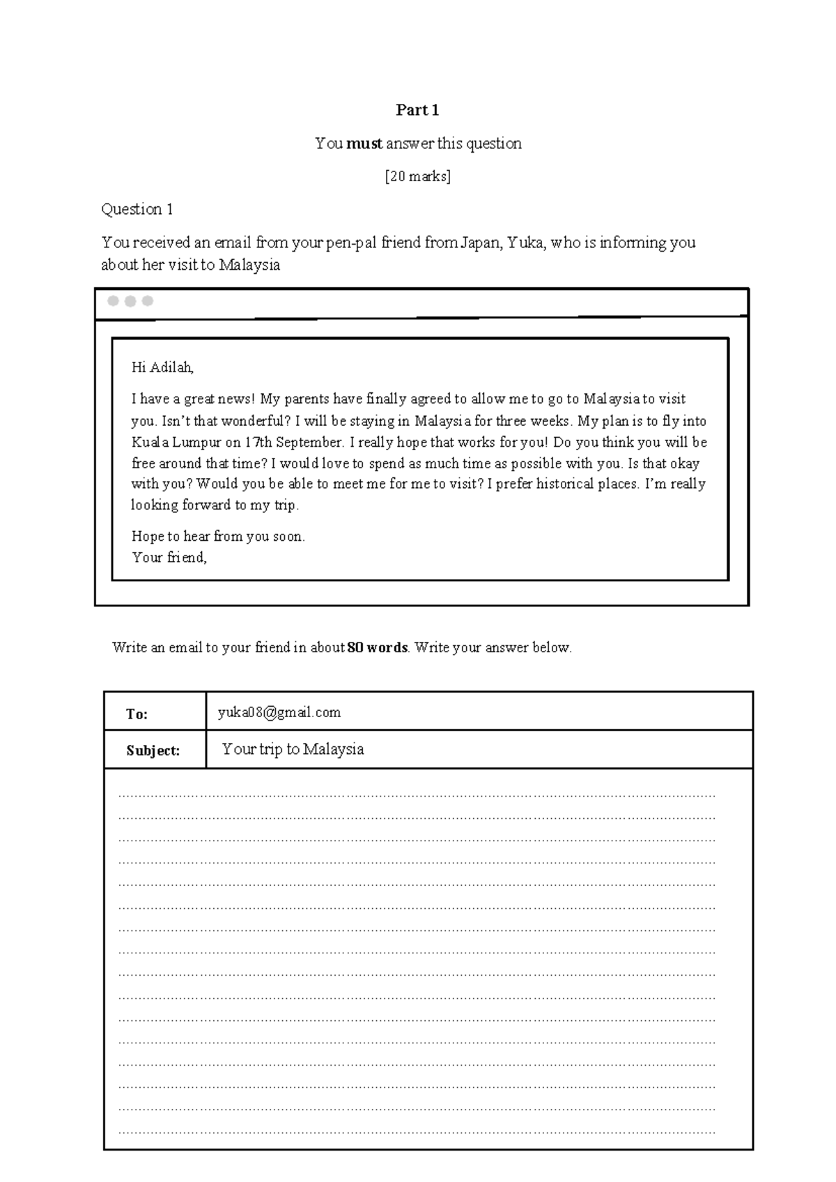 SPM Paper 2: Email, Essay & Story Writing Practice - Studocu