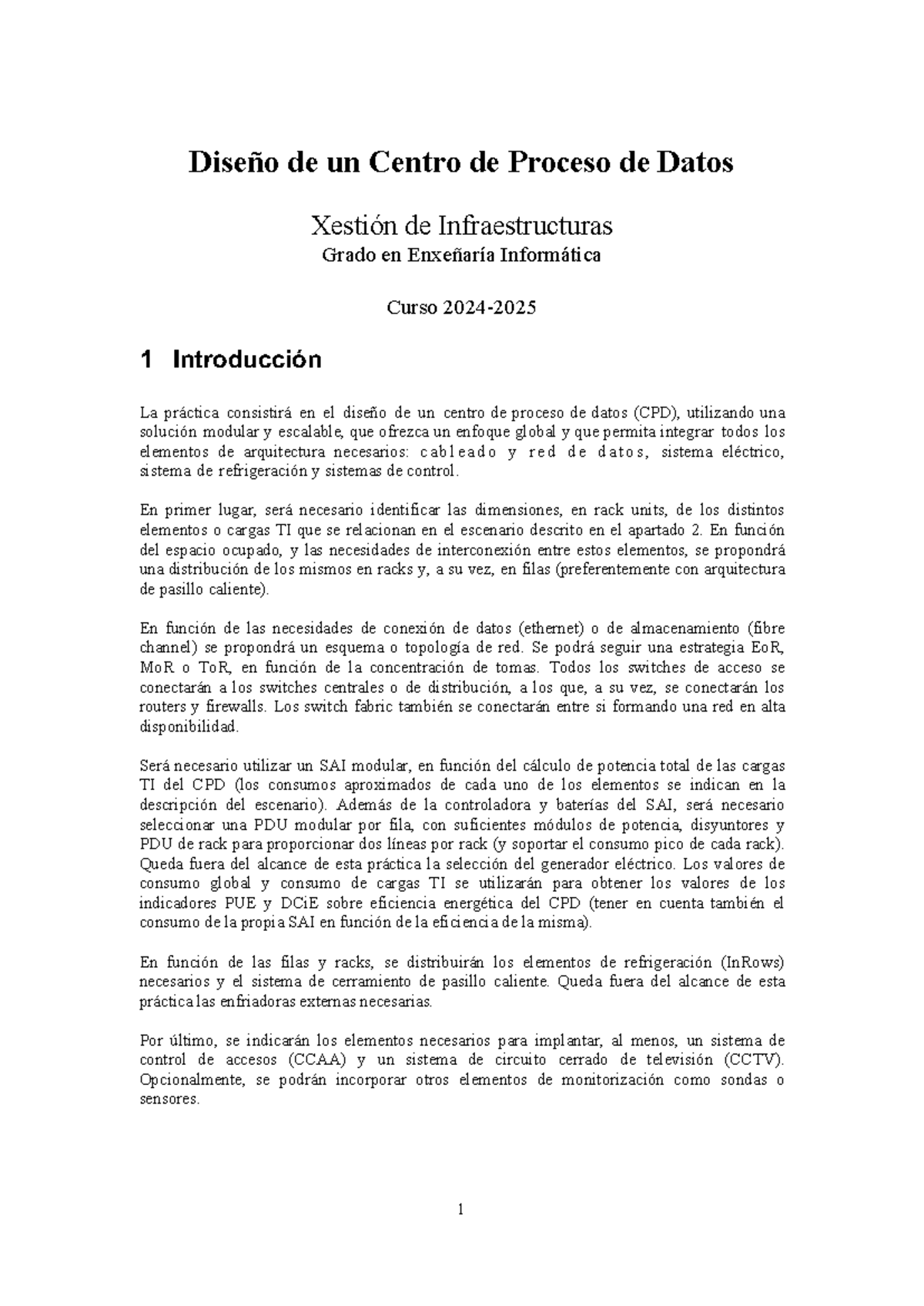 Diseño de un CPD Modular y Escalable - Grado en Enxeñaría Informática ...