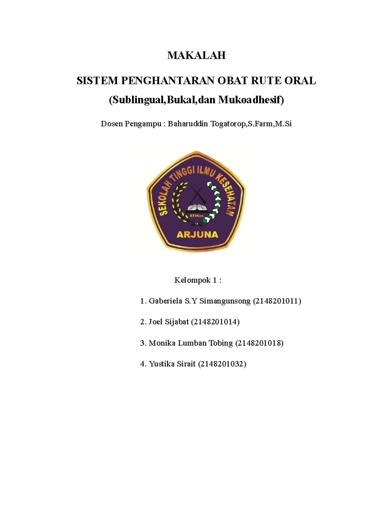 Makalah Sistem Penghantaran Obat Oral: Sublingual, Bukal, Mukoadhesif ...