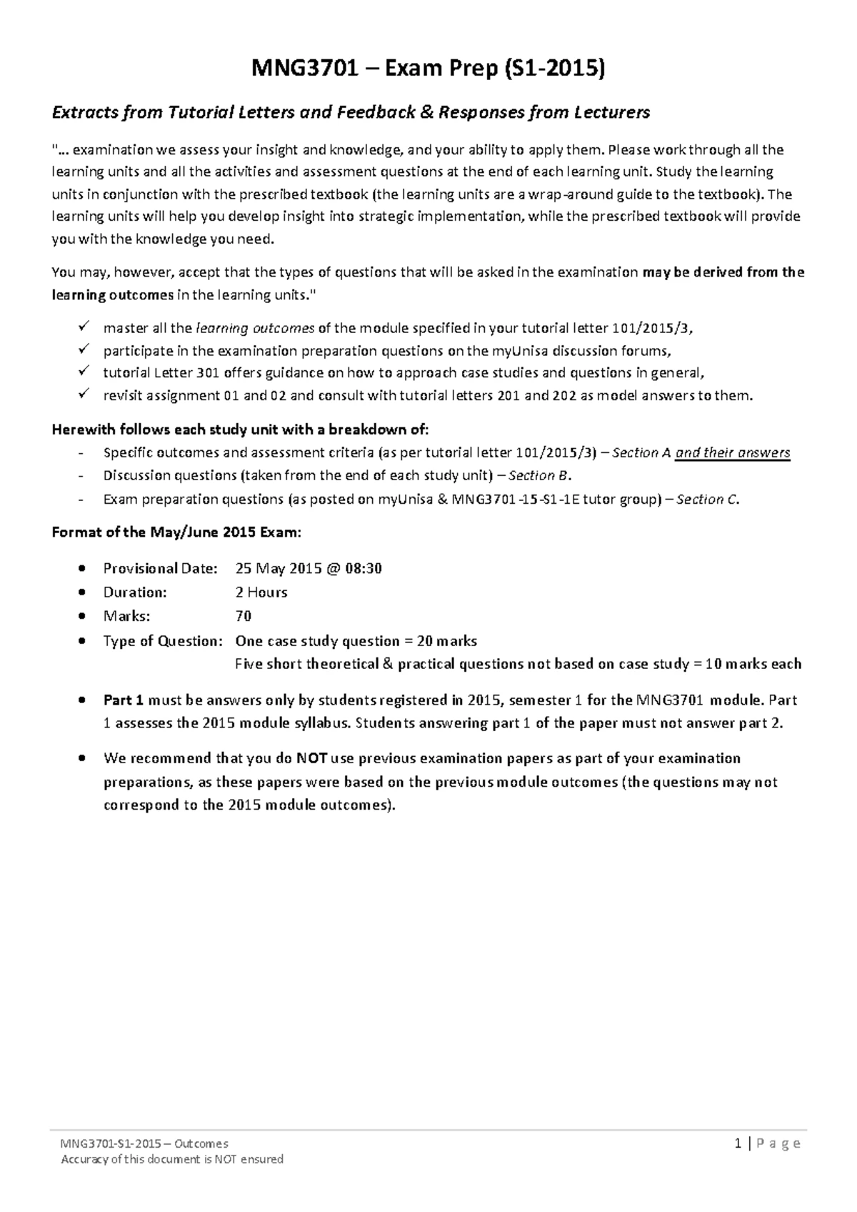 MNG3701 Exam Paper - UNIVERSITY EXAMINATIONS Oct/Nov 2023 MNG Strategic ...