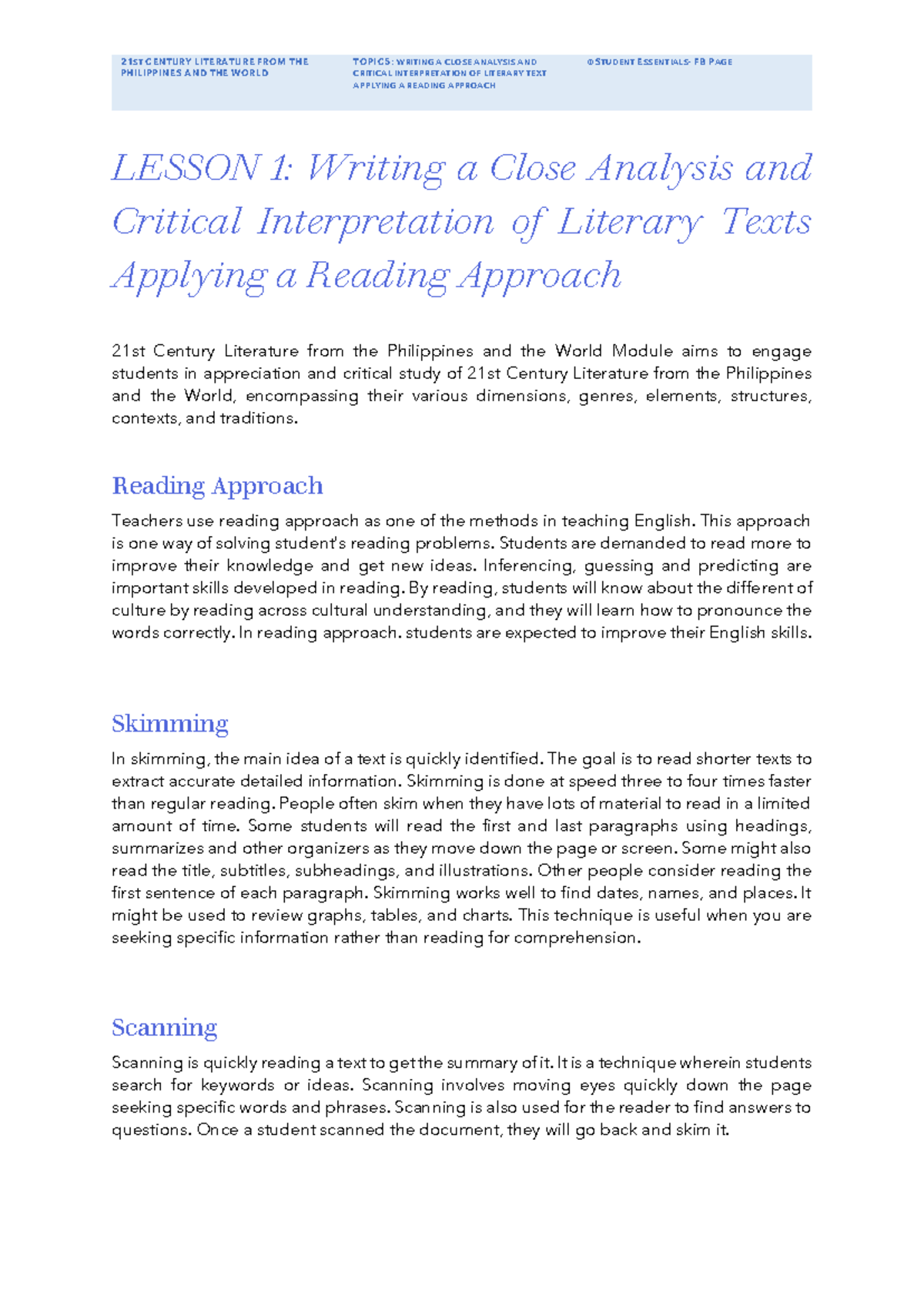 T6-Lesson on Close Analysis & Critical Interpretation in 21st Century ...