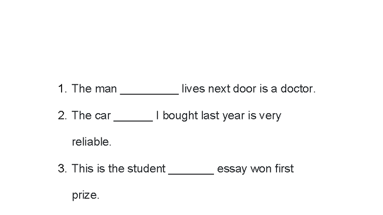 Title: English Grammar Exercises: Sentence Structure Analysis - Studocu