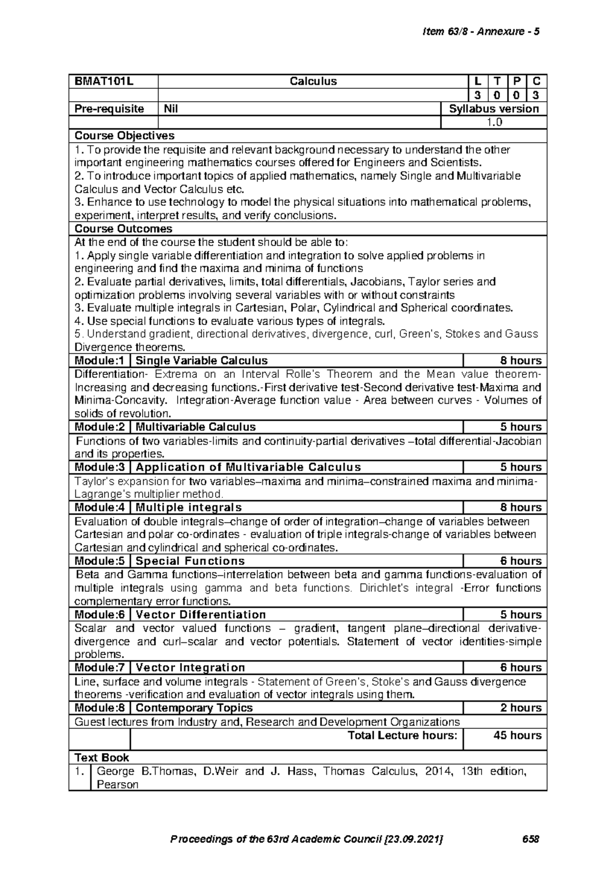 BMAT101L Calculus - Comprehensive Notes and Syllabus Overview - Studocu