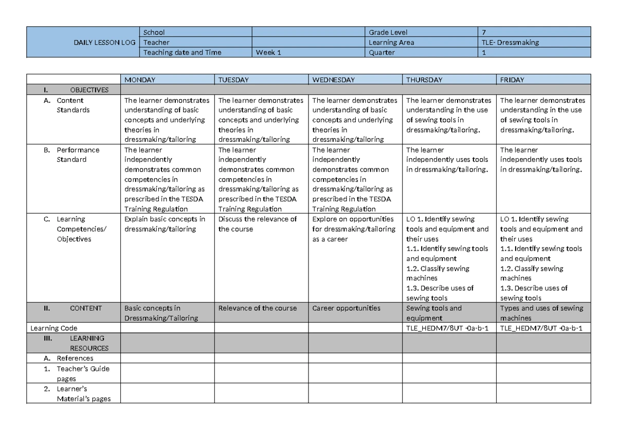 Lesson Exemplar TLE-ICT 7 Quarter 1 Week 5 - PILOT IMPLEMENTATION OF ...
