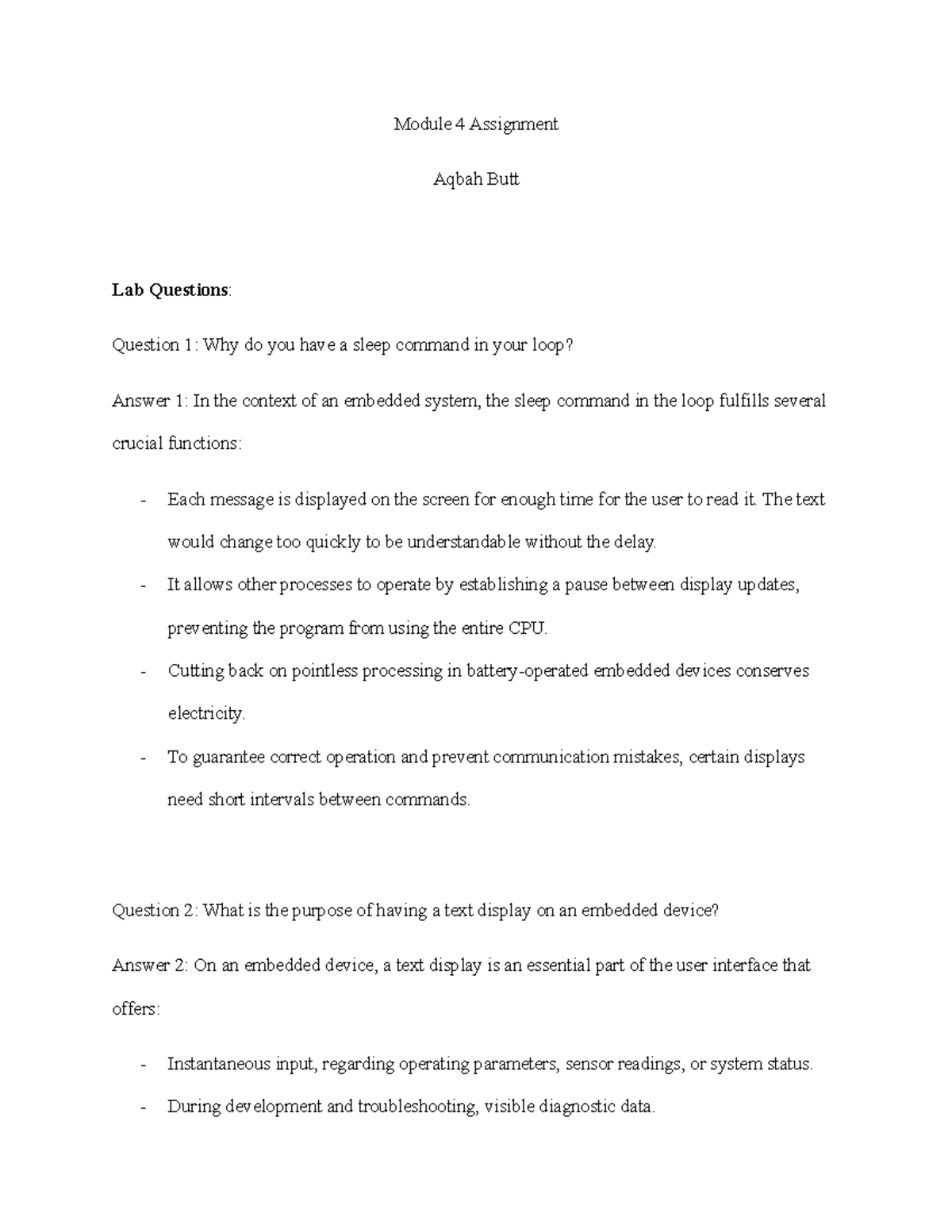 Module 4 Assignment: Embedded System Display & Sleep Command Analysis ...
