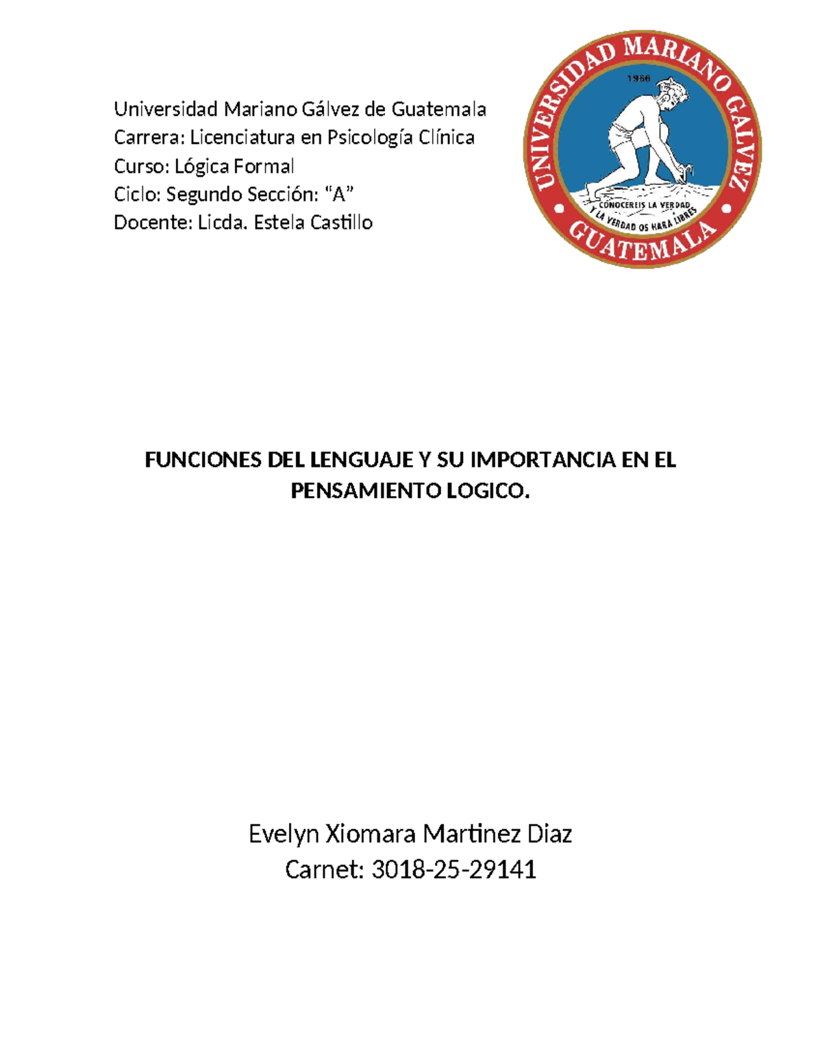 Funciones del Lenguaje y su Importancia en el Pensamiento Lógico ...