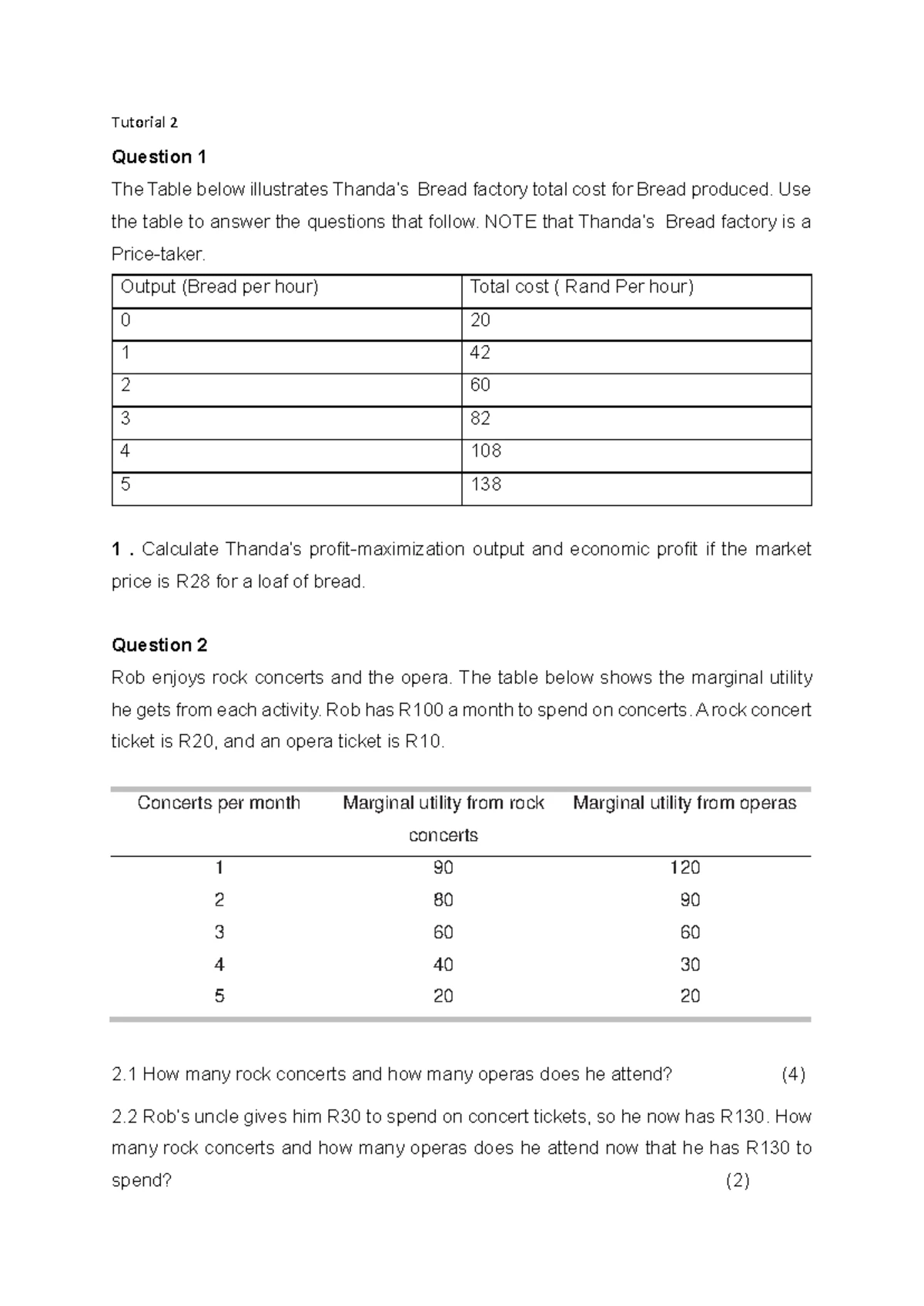 Economics Paper 2 - Grade 12 Essays - Grade 12 – Economics (Paper 2) Micro-economics 1. Perfect ...