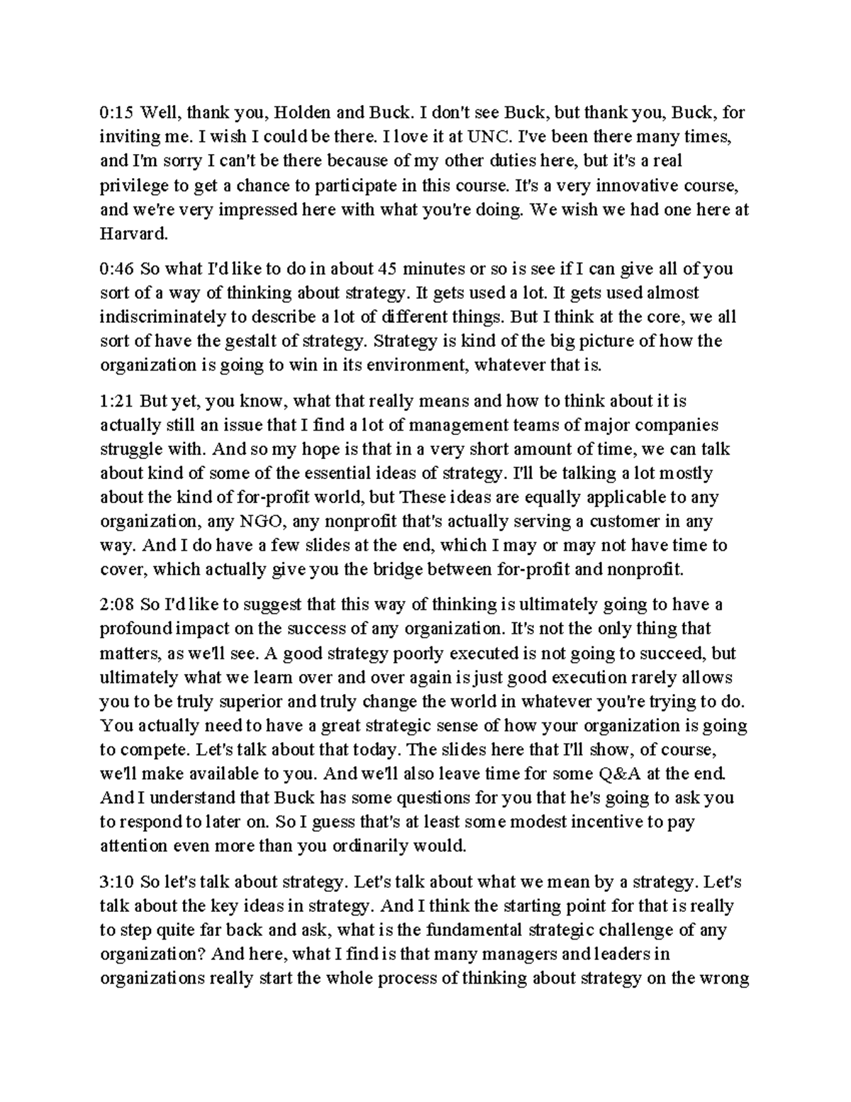 Script - deane pham - 0:15 Well, thank you, Holden and Buck. I don't ...
