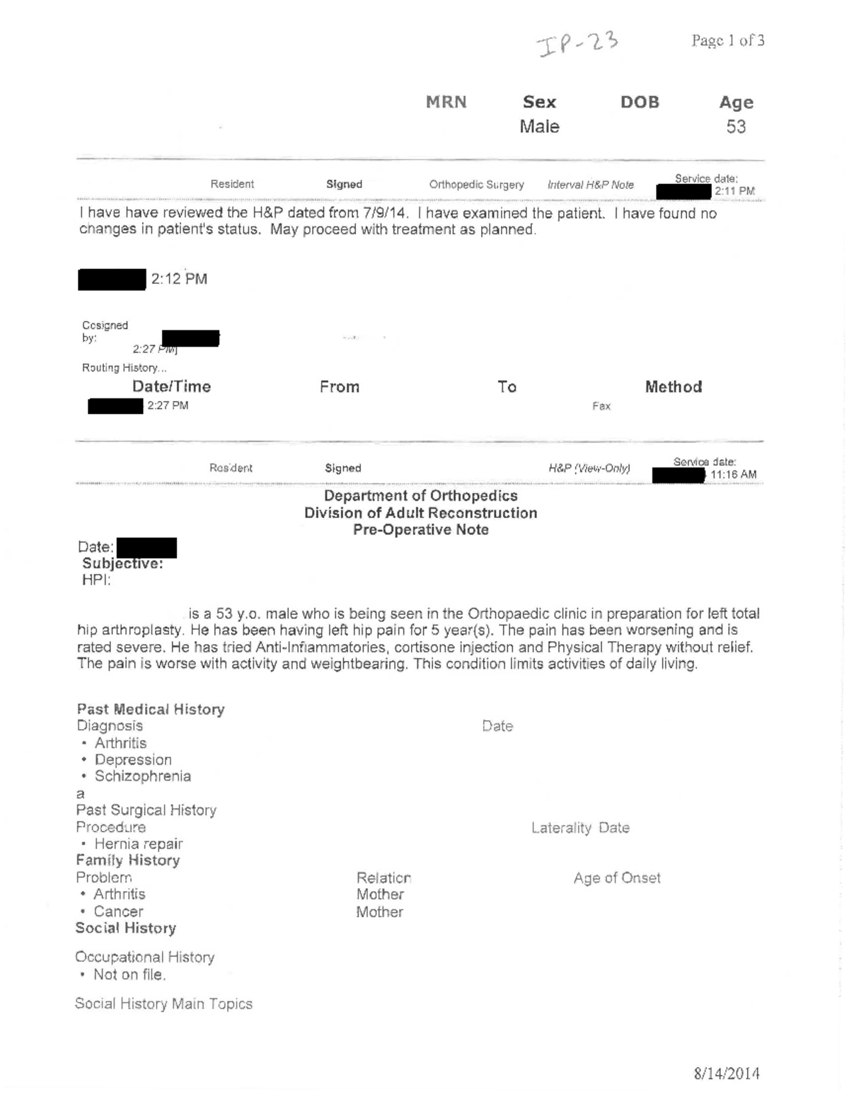 Module 5 UB 04 Orthopedic Chart Review and Discharge Summary - Studocu