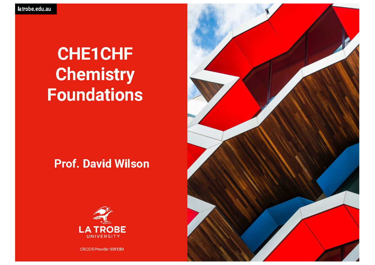 CHF 12 Chemistry Foundations: Understanding Matter and Changes - Studocu