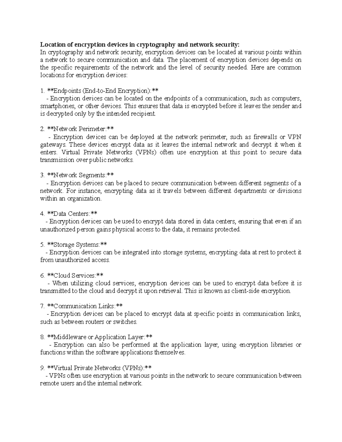 Cryptography Unit 2: Encryption Devices & Key Distribution Overview - Studocu