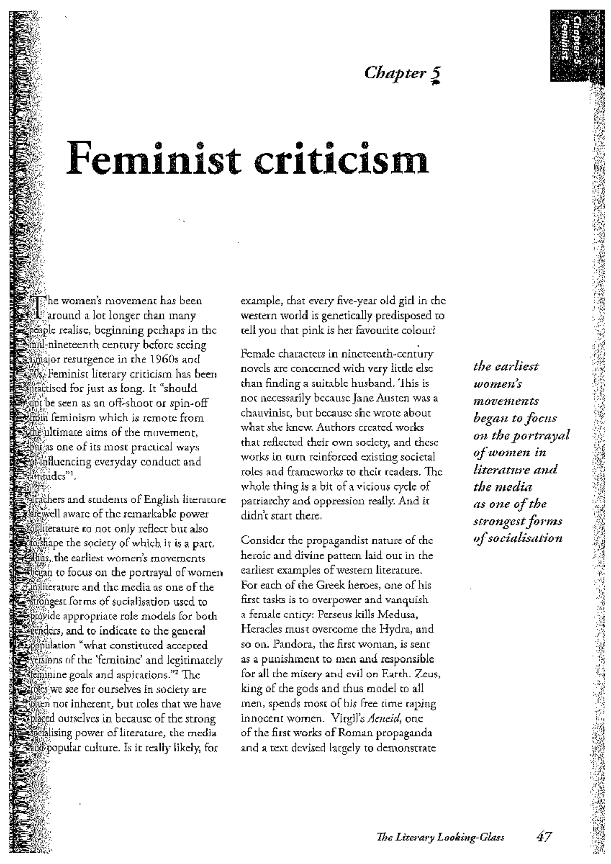 Feminist Criticism in Literature: A Study in Atonement 2023 - Studocu