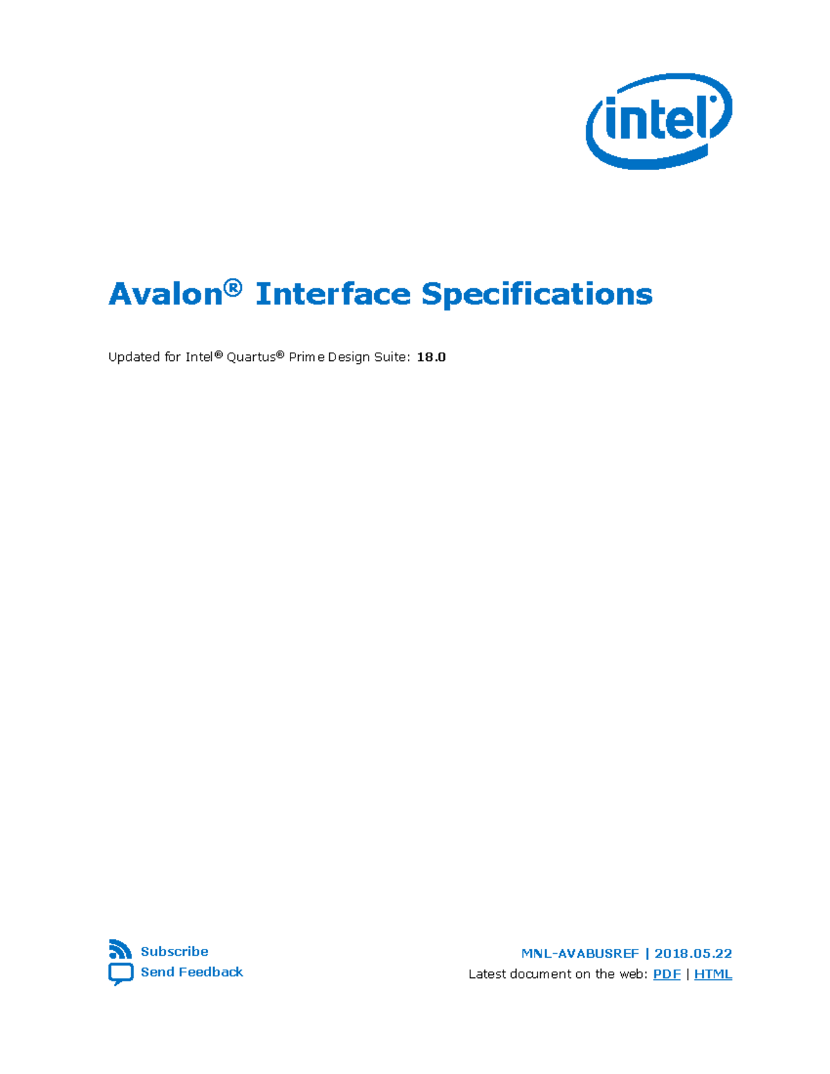 Avalon Interface Specifications - Avalon ® Interface Specifications ...