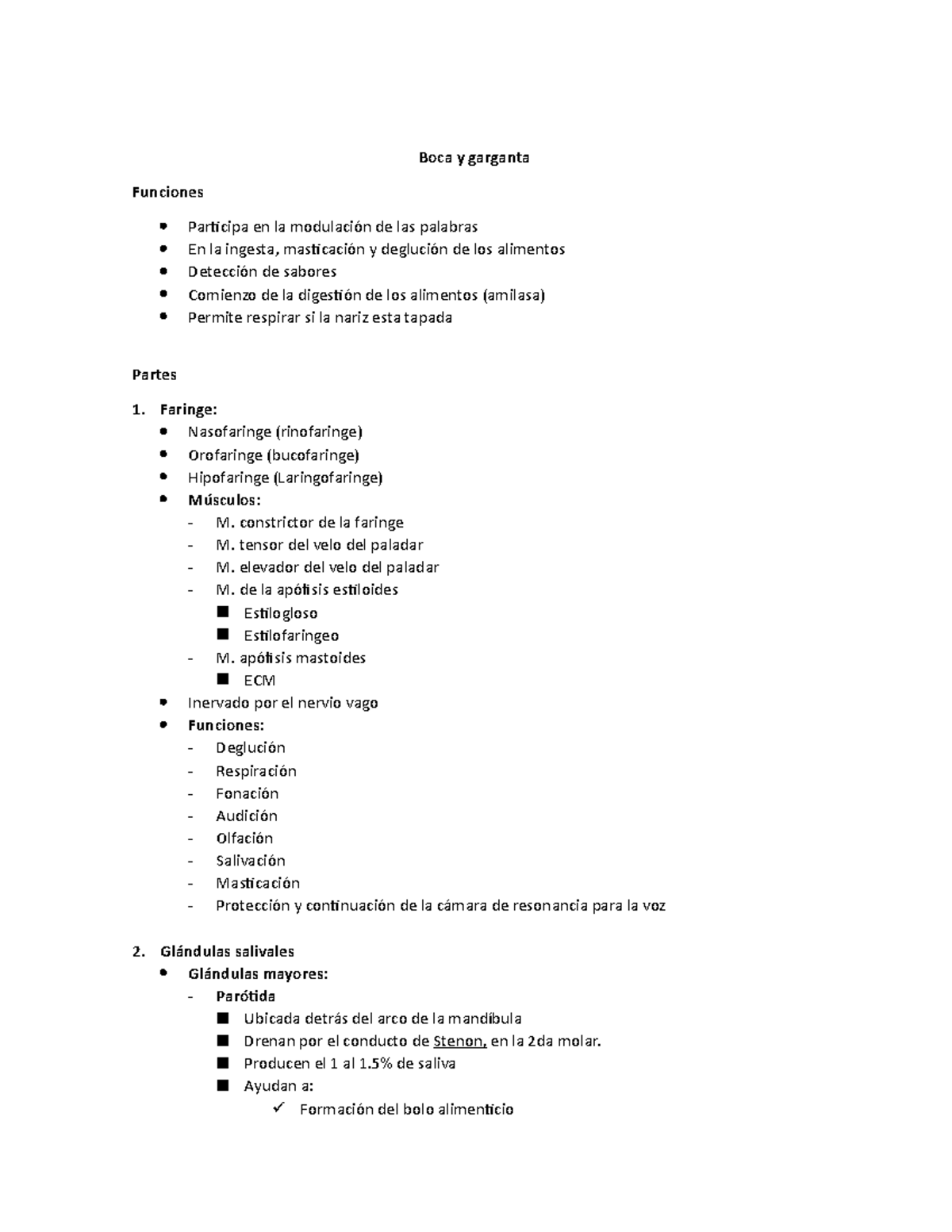 Boca y garganta - Faringe: Nasofaringe (rinofaringe) Orofaringe ...