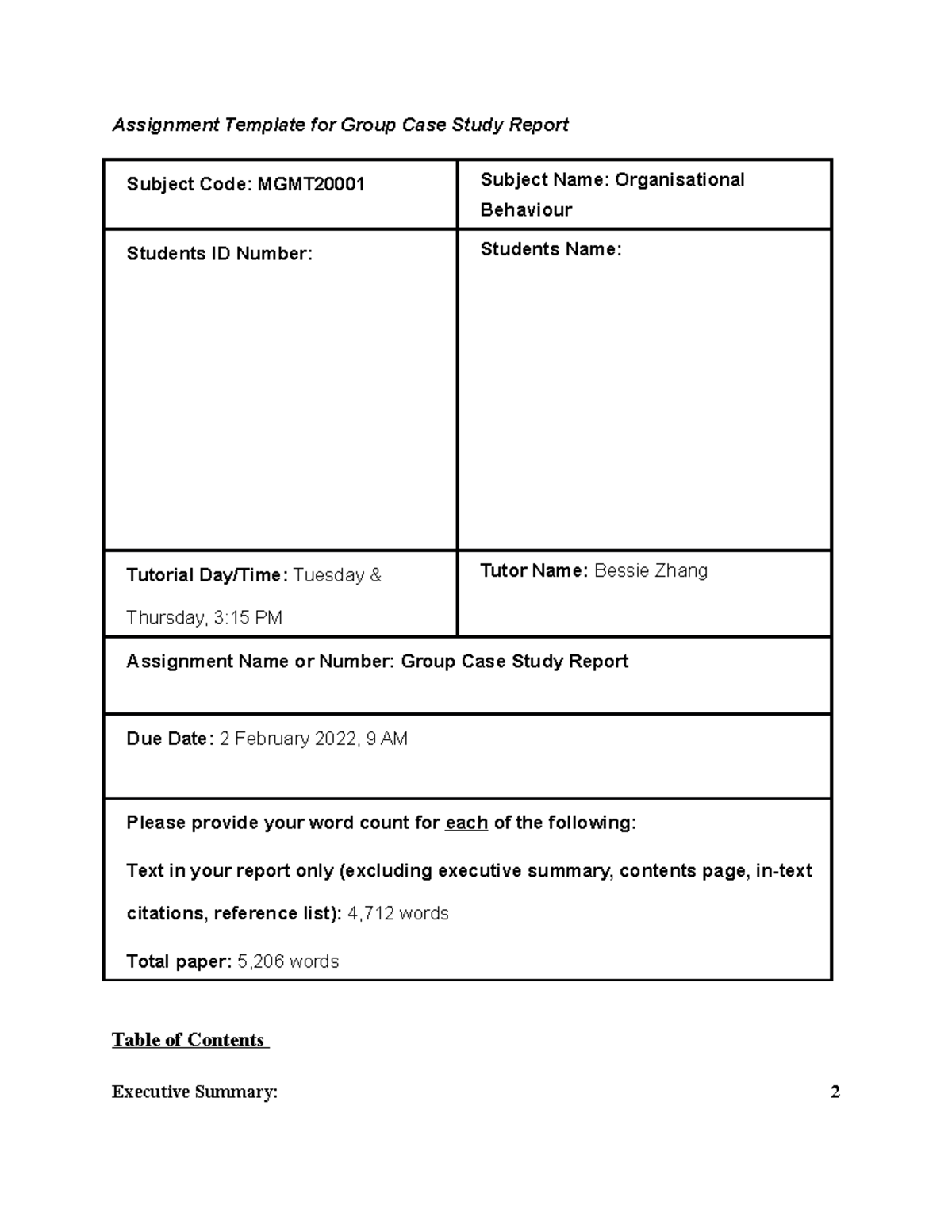 MGMT20001 Group Case Study Report: Analysing IDEO's Organizational ...