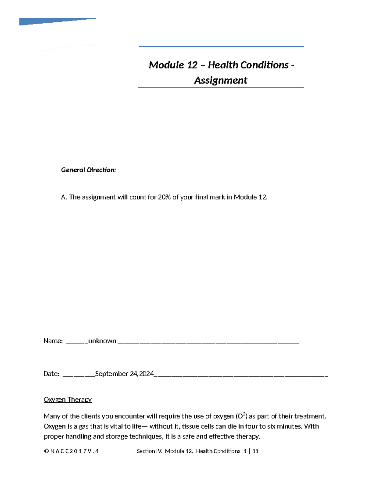 Oxygen Therapy Overview and Guidelines - Module 12 Health Conditions ...