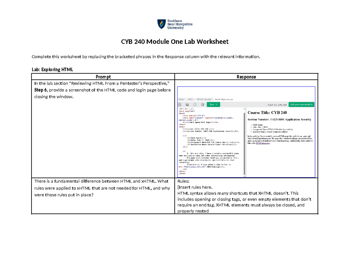 CYB 240 Module One Lab Worksheet copy - CYB 240 Module One Lab Worksheet Complete this worksheet ...