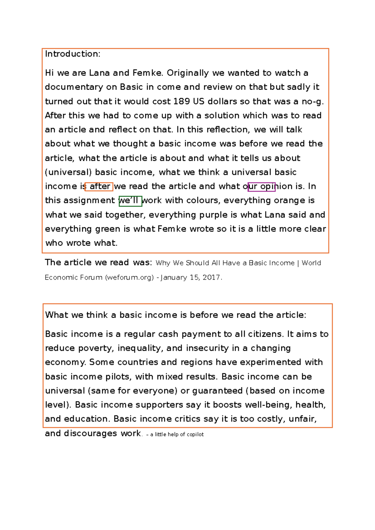 Understanding Basic Income: Insights from UBI Reflections PO - Studeersnel